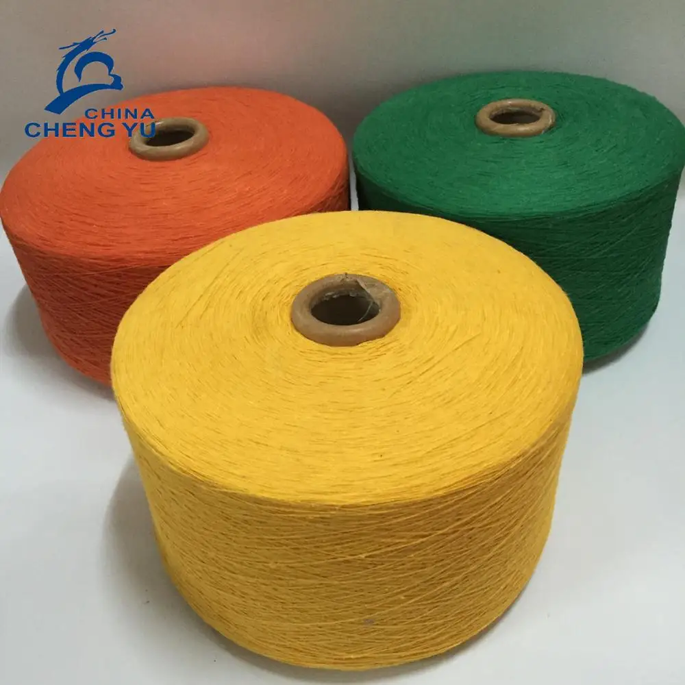 Recycle Yarn Supplier Ne 6/1 Recycled Oe Cotton Blended Knitting Yarn ...