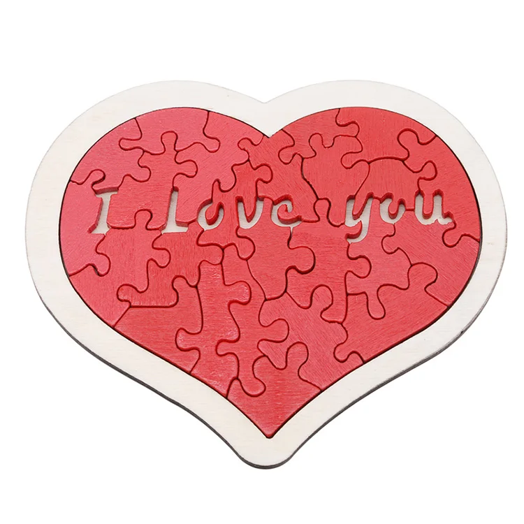 Educational Heart-Shaped Wooden Puzzle for Baby & Kids