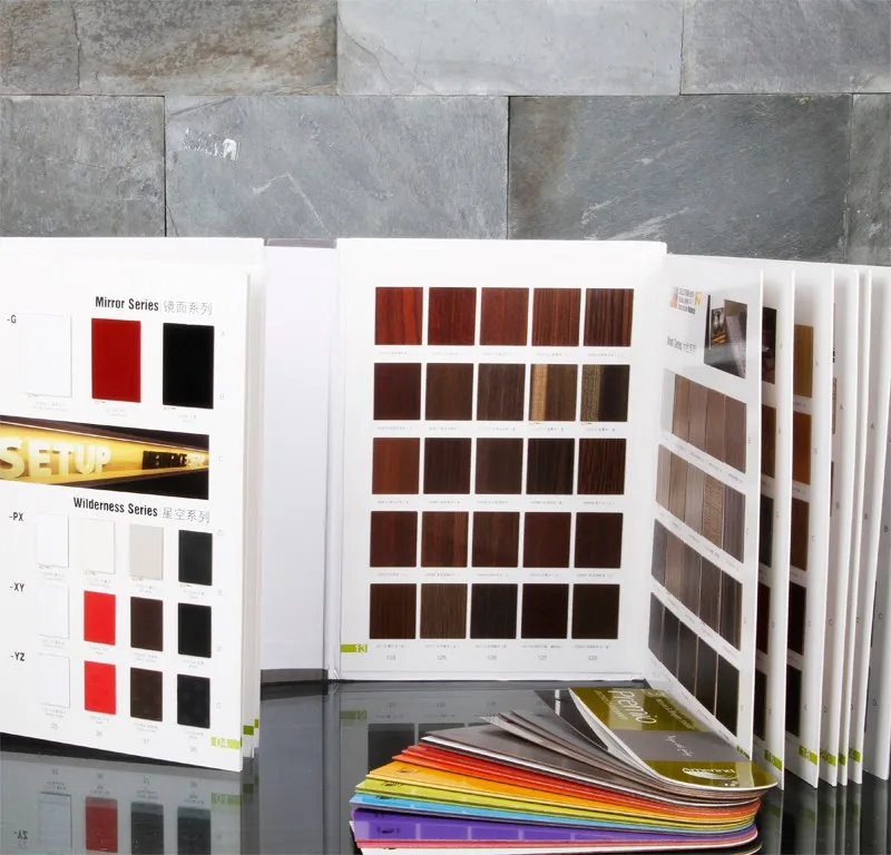 Wood Veneer Color Samples Display Cardboard Book - Buy Folding Wooden ...