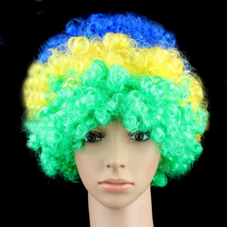 Russia Football Fan Wig With National Flag Color Cheerleading Party Wig ...