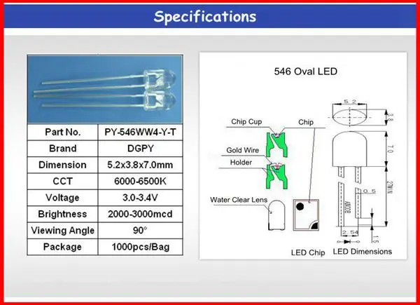 Factory Cheap Price High Lumens Dip 546 Diffused Led Diode 5mm 3.0-3.4v ...