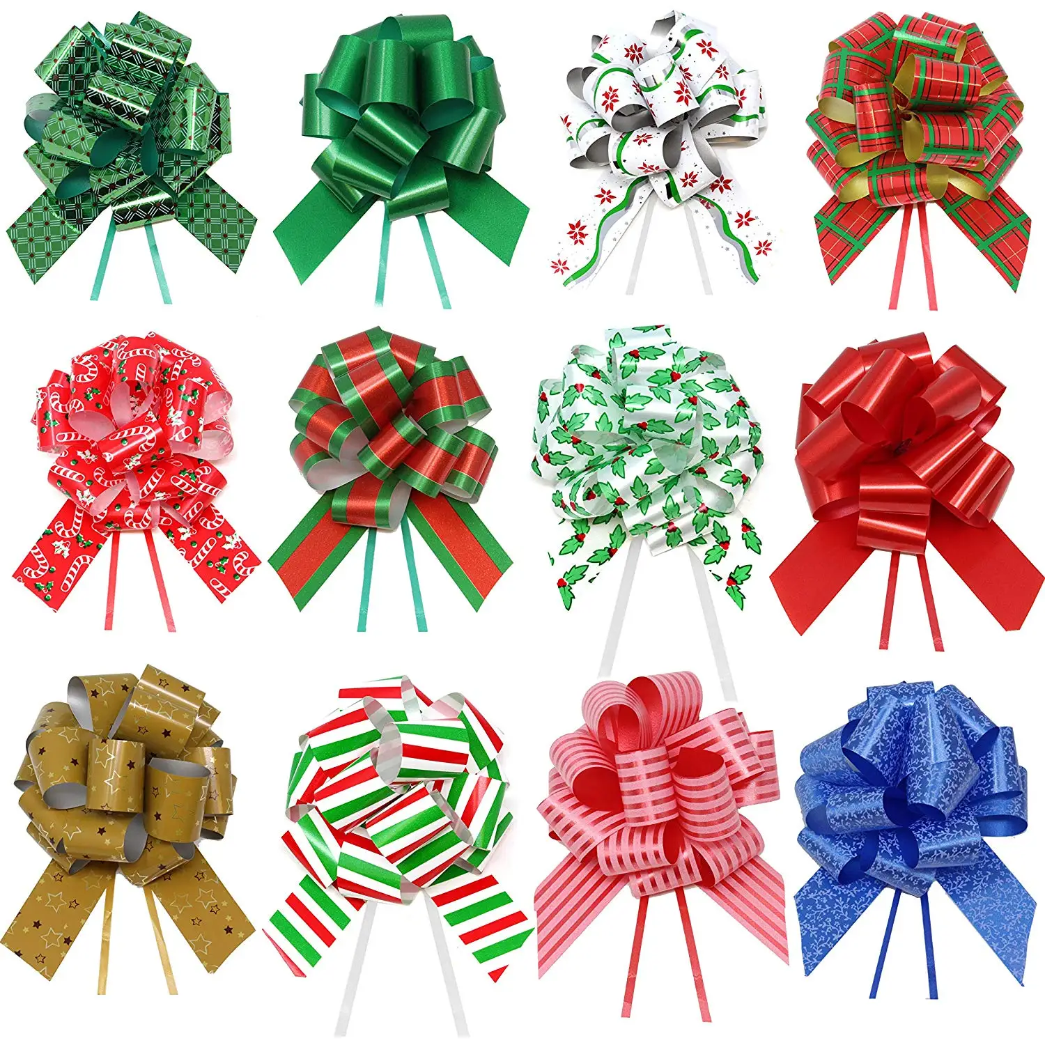 Assorted Large Christmas Pull Bows Wreaths,Garlands Christmas ...