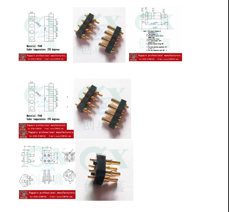 4pin Male Connector Smt High Current Pogo Pin Connector - Buy 4pin Male ...