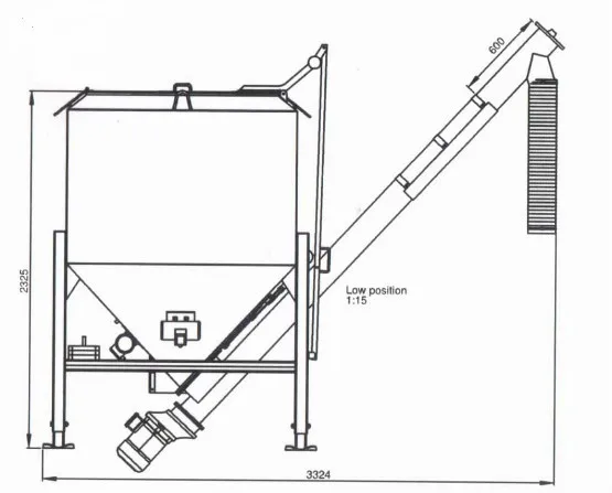 Bulk Cement Storage Hopper With Ladder 1- 3m3 - Buy Bulk Cement Storage ...