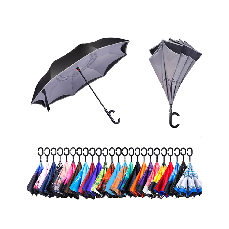 Free Sample Custom Upside Down Reverse Umbrella Inverted Umbrella - Buy ...