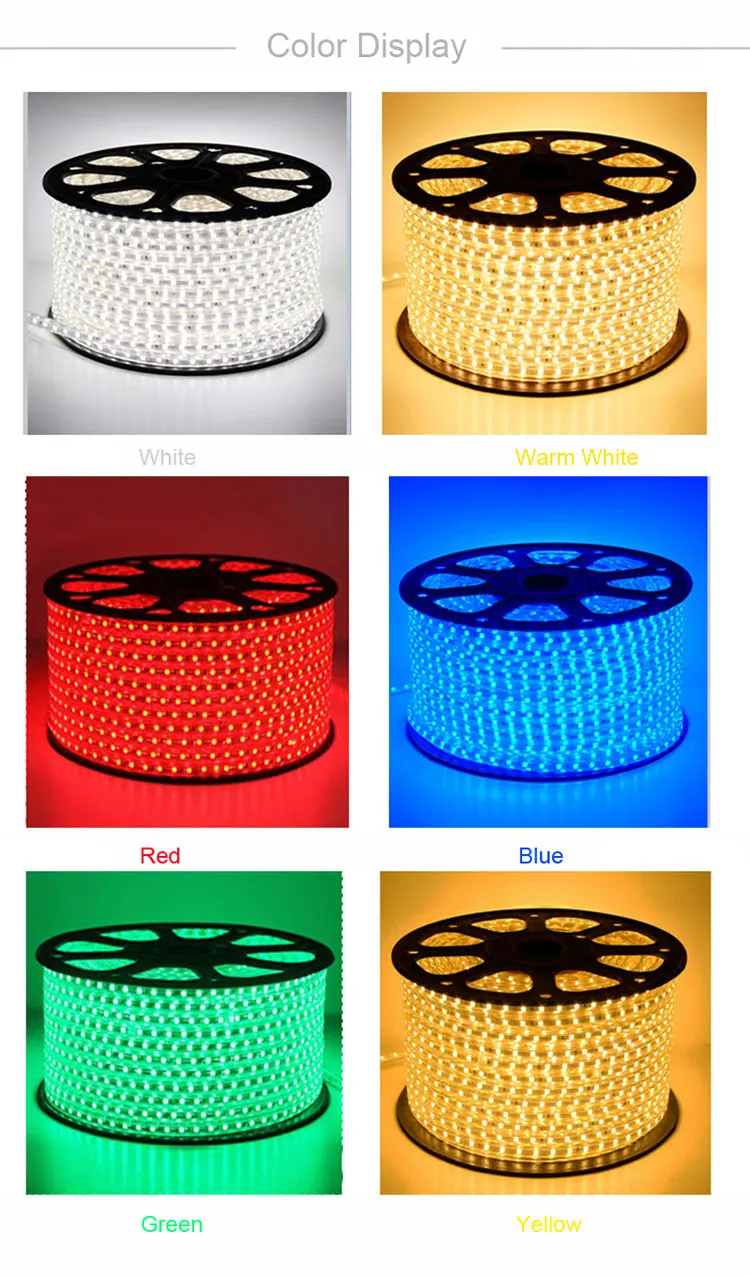 110v 220v 2835 Led Strip Light 100m/roll - Waterproof & Efficient