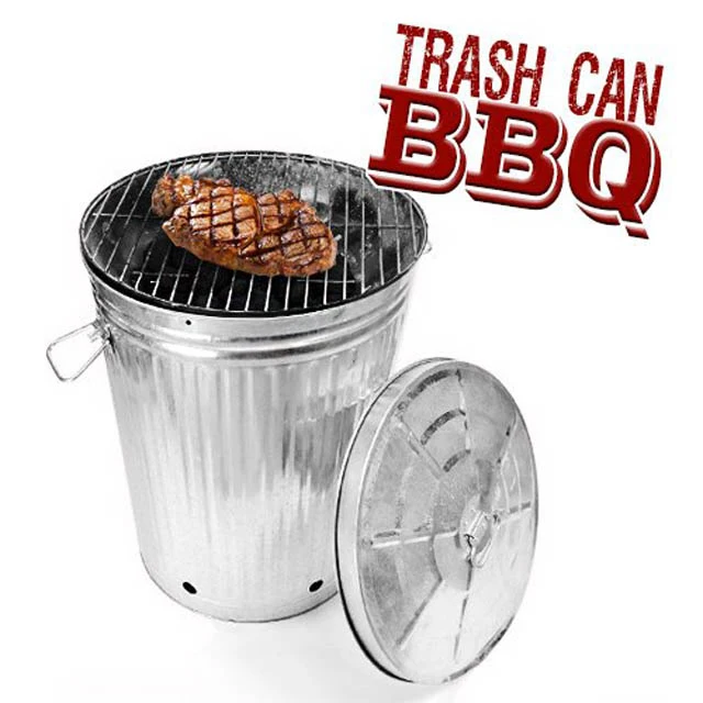 Outdoor Portable Trash Can Charcoal Barbecue Grill - Buy Outdoor ...