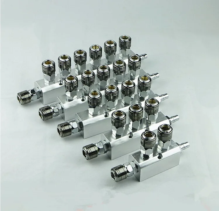 1/4" And 1/2" Bsp With Both End Pneumatic Aluminum Air Fitting Multi ...