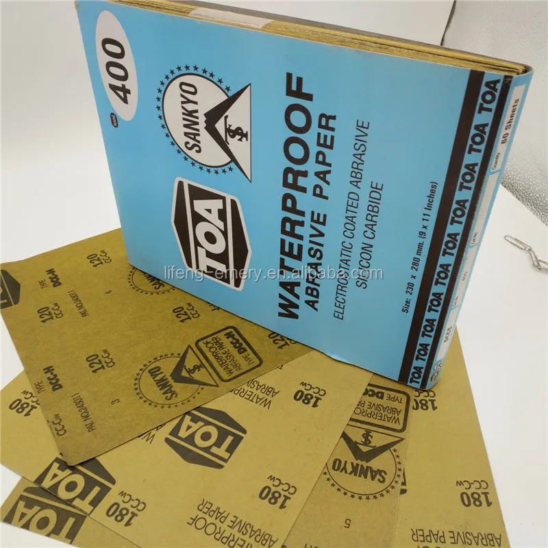 Thailand Toa Abrasive Paper Silicon Carbide Waterproof Sandpaper From ...