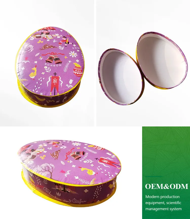 Lid And Bottom Cute Small Decorative Oval Packaging Box For Chocolate ...