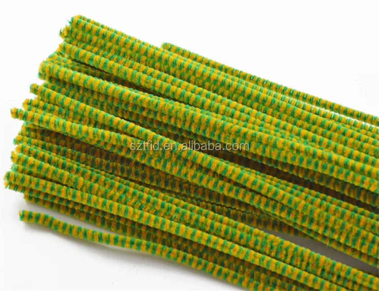 Tinsel Stripes Chenille Stem/metallic Stripes Pipe Cleaner/glitter ...