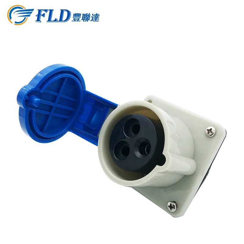 Male And Female Industrial 3pin 16a 230v Caravan Site Power Plug And ...