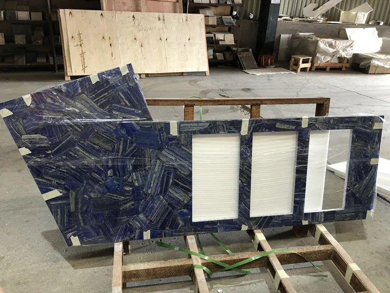 Artificial Lapis Lazuli Slab Union Stone Kitchen Countertop Price ...