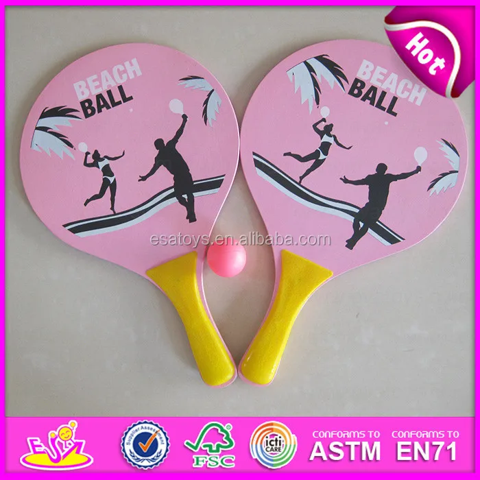 1 New Arrival Wooden Beach Ball Racket Set,Popular Kid Wooden Beach ...