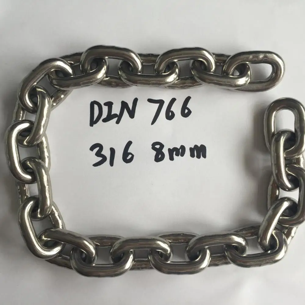 Ss304 Ss316 Ss316l Polished Stainless Steel Din766 Short Link Chain ...