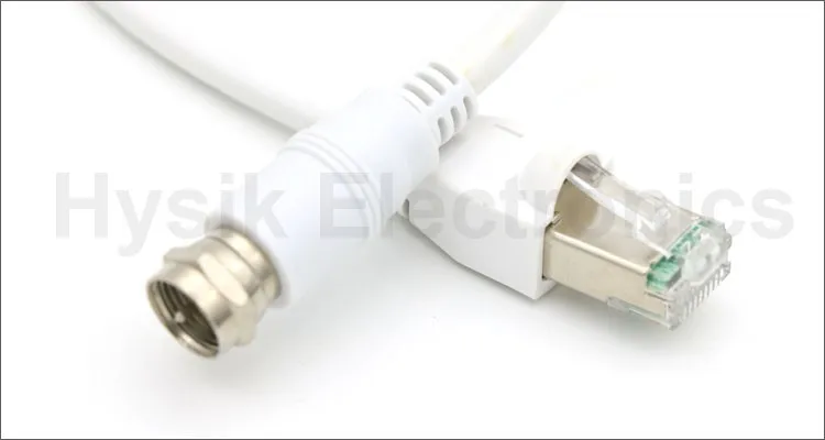 Hysik Catv Cable Balun Rj45 To F Male Connector / Iec Pal 9.5 Male ...