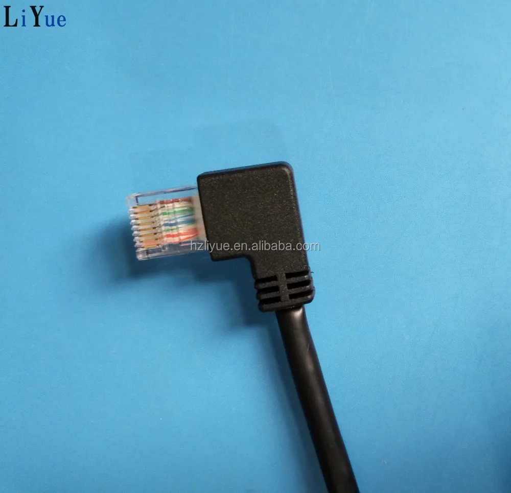 Right Angle Rj45 Panel Mount Cable Cat5e Extension Network Cable ...