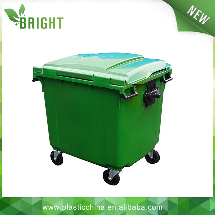 1100l Plastic Dust Bin Heavy Duty Outdoor Garbage Container With Lip ...