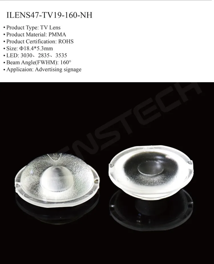 Ilenstech LED Backlight TV Lens - 160 Degree Viewing Angle