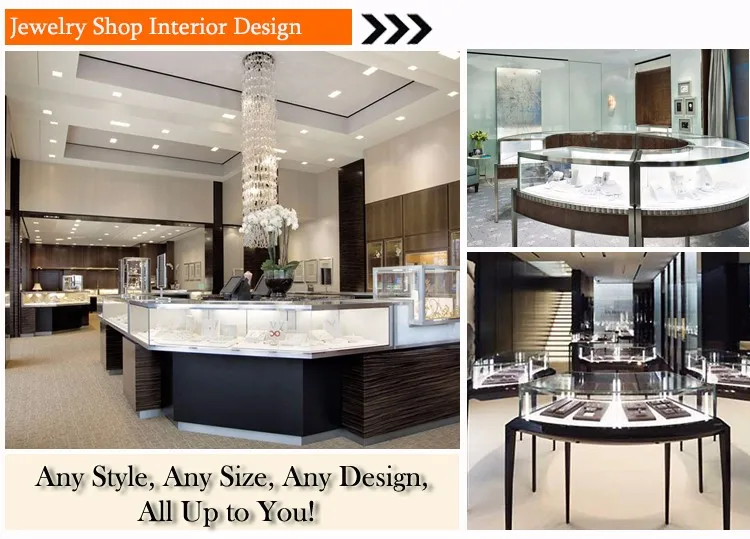 Custom Jewellery Shop Design 3D - Colorful Glass Displays