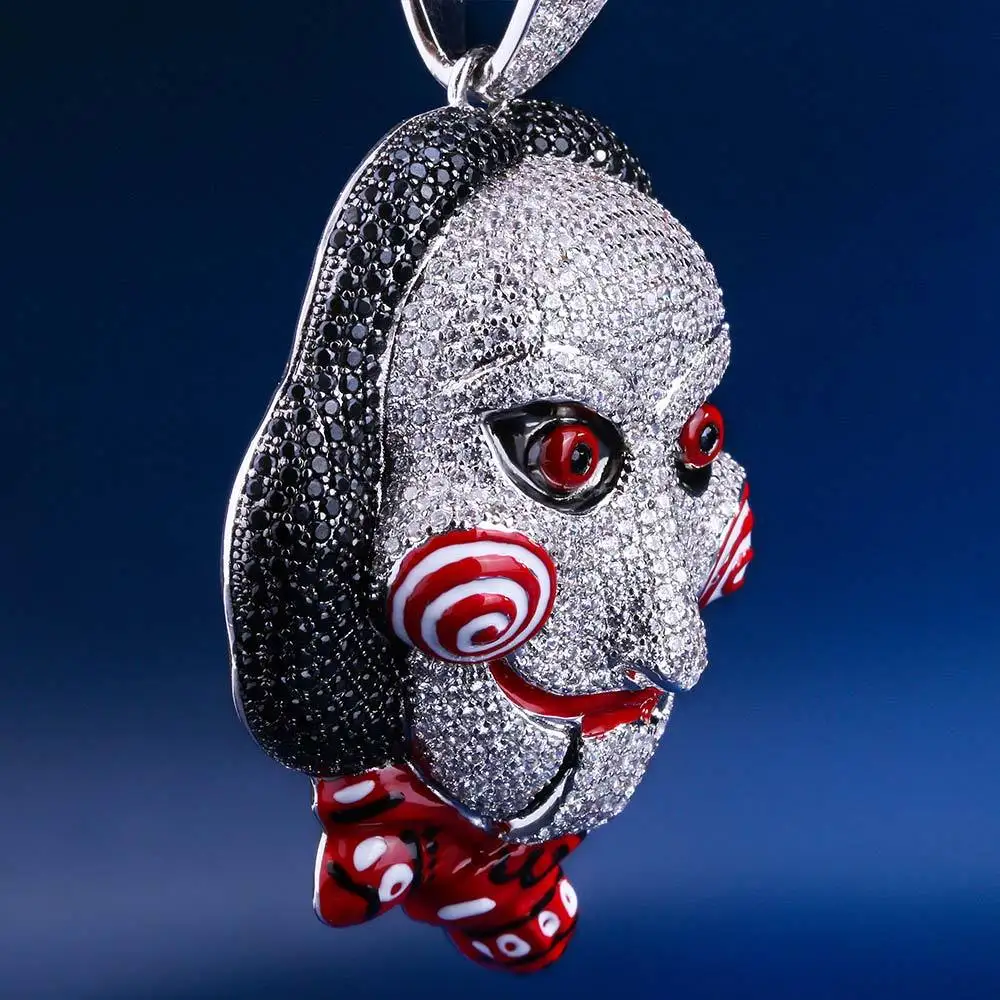 KRKC&CO Iced Out 69 Jigsaw Killer Pendant Clown Joker