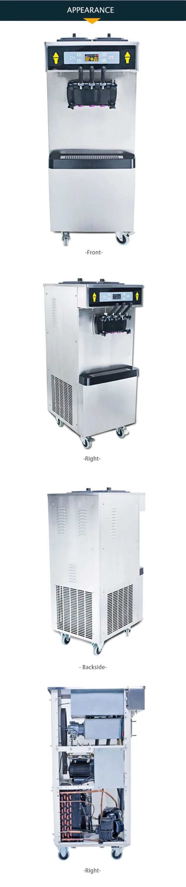 Pre-cooling Frozen Yogurt Machine , ice cream machine, ice cream making ...