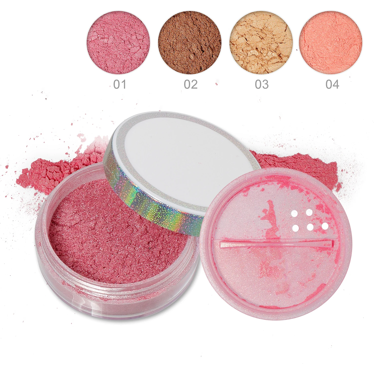 Best Cheek Powder Highlighter Face Cosmetic Makeup 6 Colors Single ...
