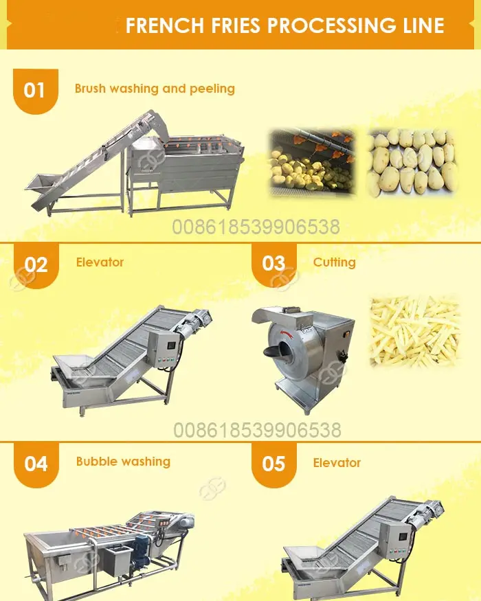 Factory Frying Equipment Fresh Frozen French Fries Making Machine Fully ...