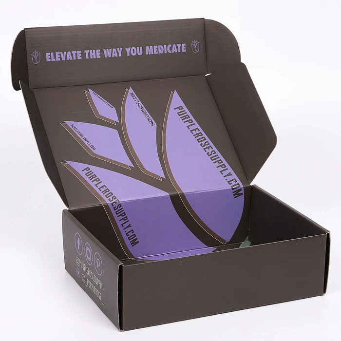 Custom Black Packaging Literature Mailer Boxes - Eco-friendly
