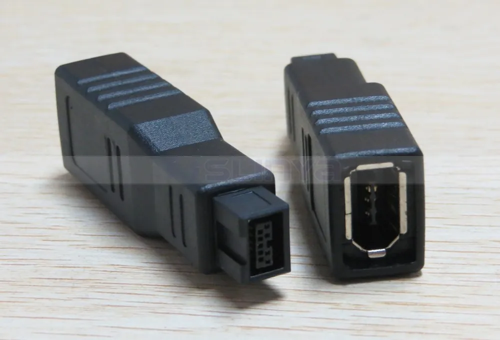 Black Firewire 400 To 800 Adapter - 6 Pin To 9 Pin Connector - Buy 6 ...