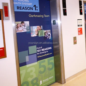 Custom Vinyl Wrap Elevator Sticker For Advertising Decorative Door ...
