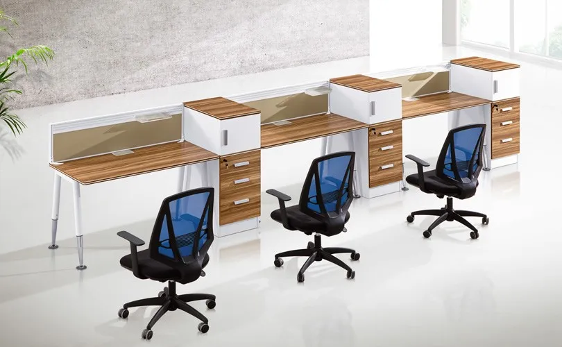 New Design Linear Customize Wholesale Modular 3 Person Staff Office ...