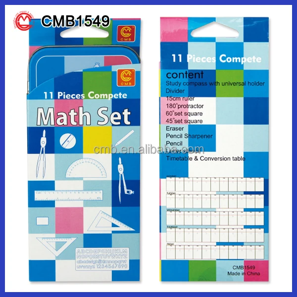 11pcs Math Set School Geometry Box - Buy School Geometry Box,11pcs ...