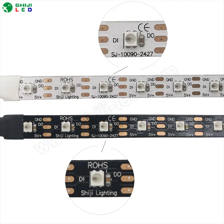 Sk6805 2427 5v 7mm Addressable Waterproof Rgb Usb Led Strip For Outdoor ...