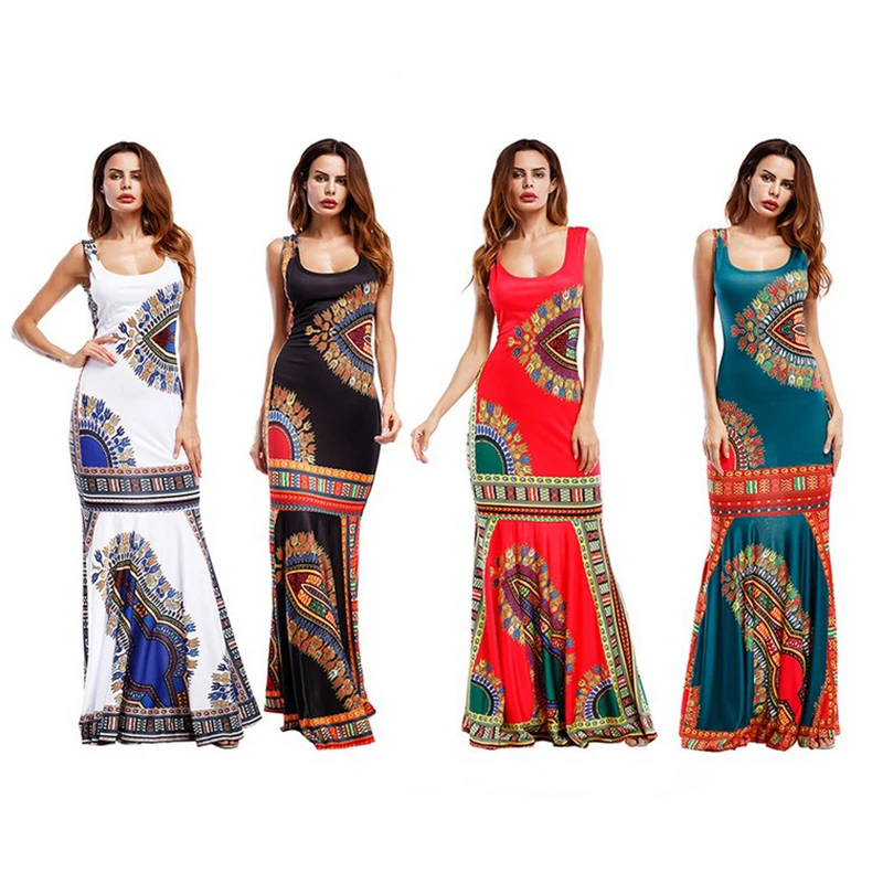 Oemtailor Style African Print Long African Maxi Dress