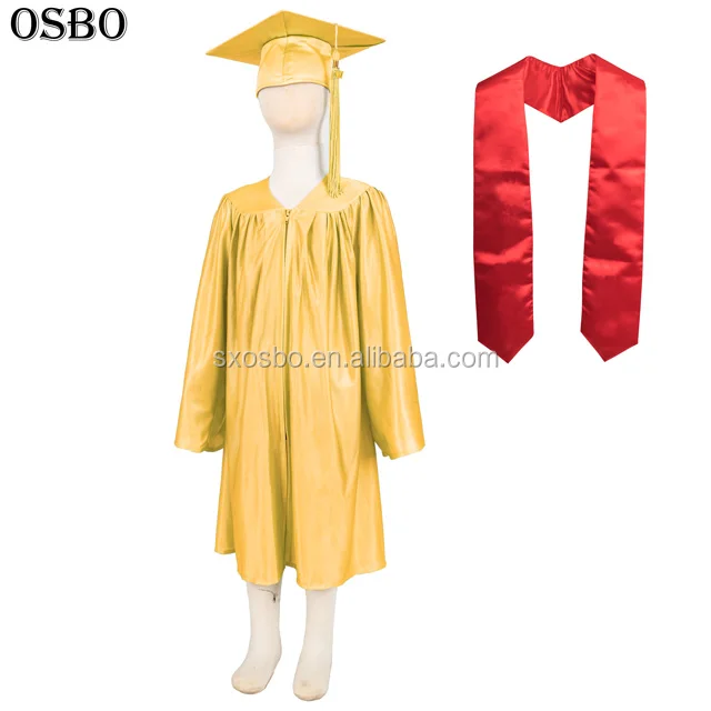 Children Gown Kindergarten Clothes Kids Primary School Graduation Gown ...