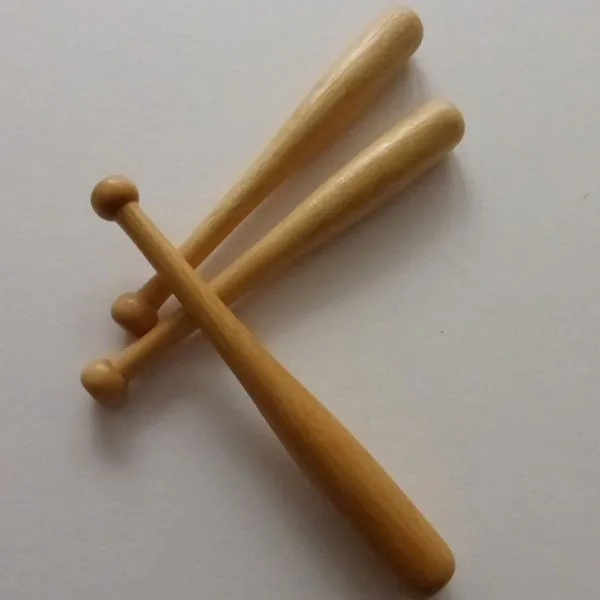 Diy Natural Mini Wooden Baseball Bat Set Wood Kid's Baseball Bat For ...