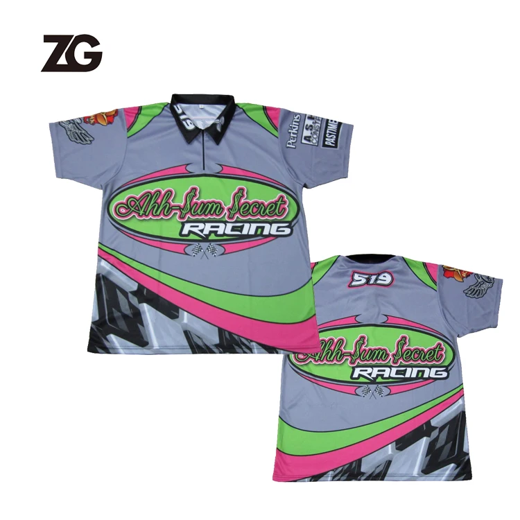 Professional Team Adult Short Sleeve Custom Sublimation Popular Racing ...