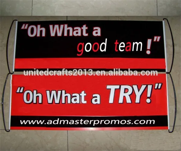 Custom Printed Retractable Hand Held Scrolling Rolling Banner - Buy ...