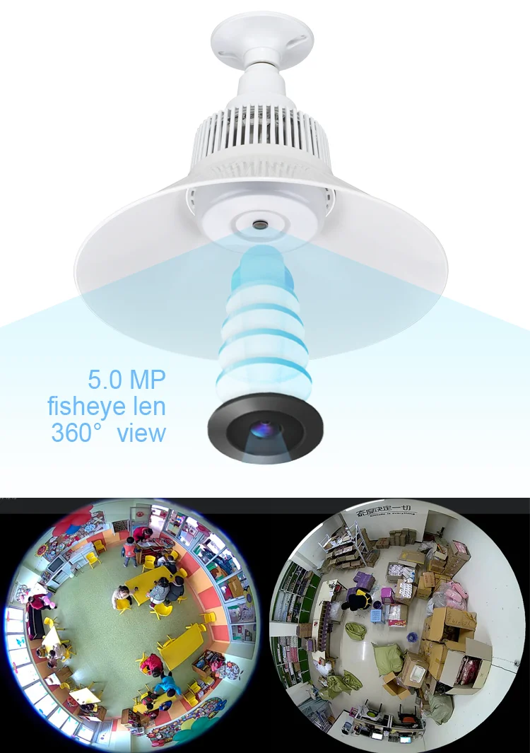Smart Wireless Wifi Led Bulb Lamp Surveillance Security Light Bulb ...