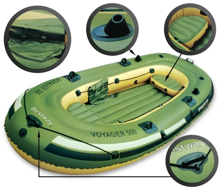 Bestway Hydro Force Voyager 500 Raft Boat 137" X 56" Chinese Factory ...
