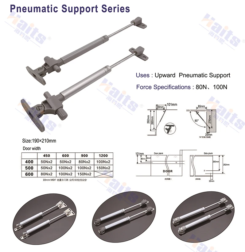 Gas Lift 100N Cupboard Door Penumatic Support Furniture Door Spring ...
