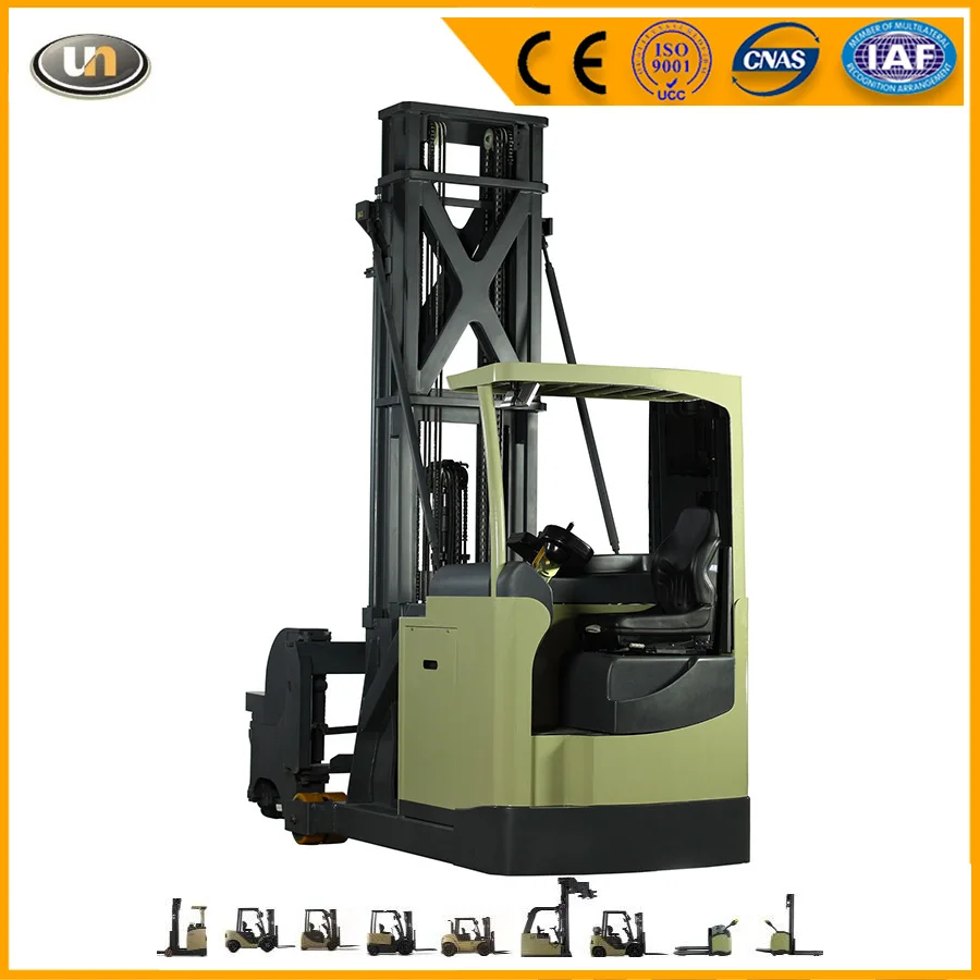 1.3 Ton Narrow Aisle 3 Way VNA Electric Pallet Stacker Forklift
