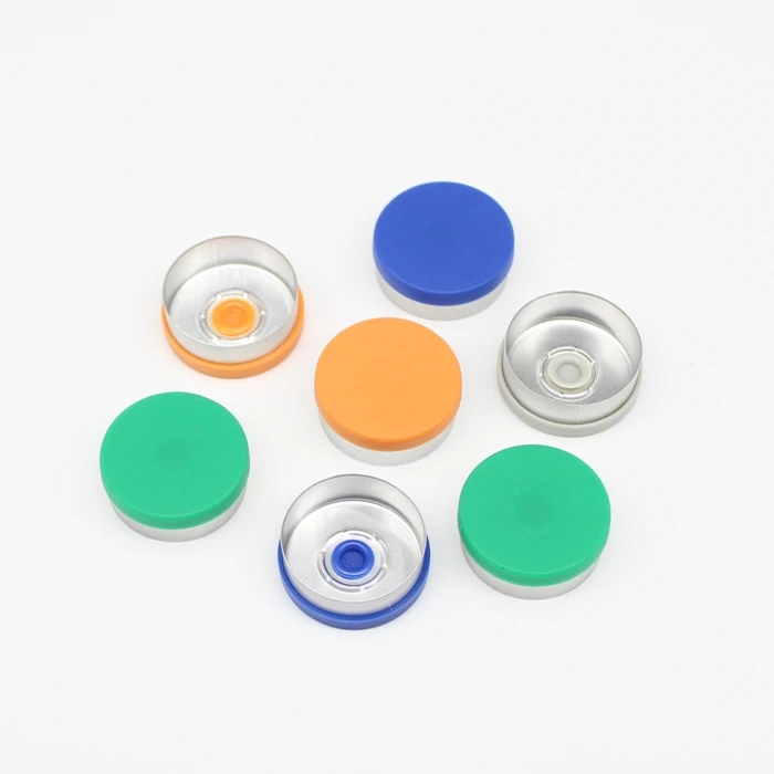 Medicinal Injection Vial Caps - Aluminum Plastic Flip Top