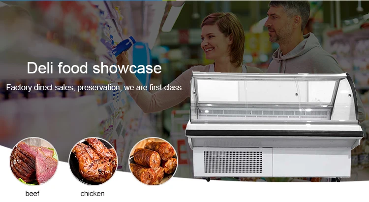 Deli Display Meat Refrigerator with Fan Cooling System