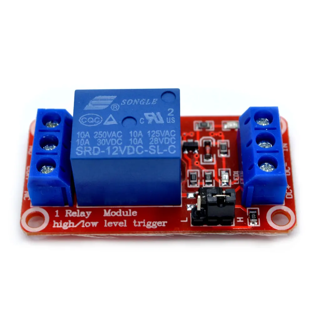 12V 1 Channel Relay Module High and Low level Trigger With Optocoupler ...