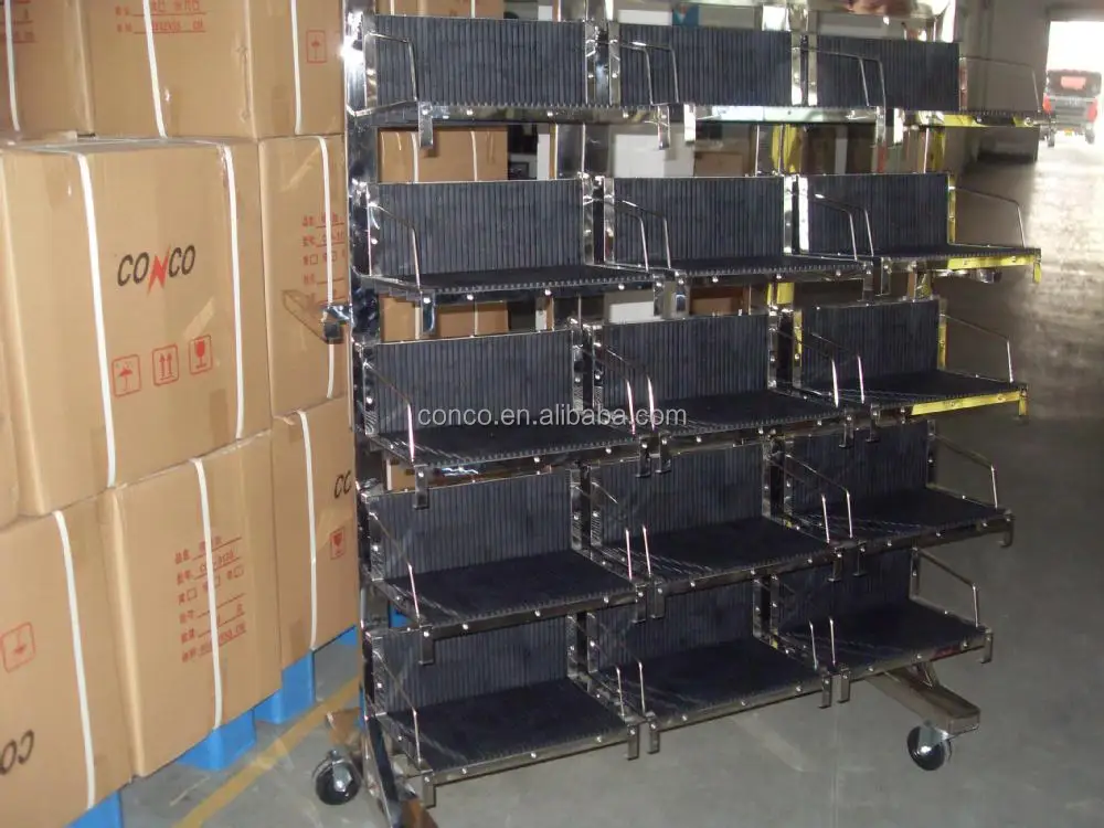 Carro ESD para almacenamiento PCB con ruedas conductivas y estructura ...
