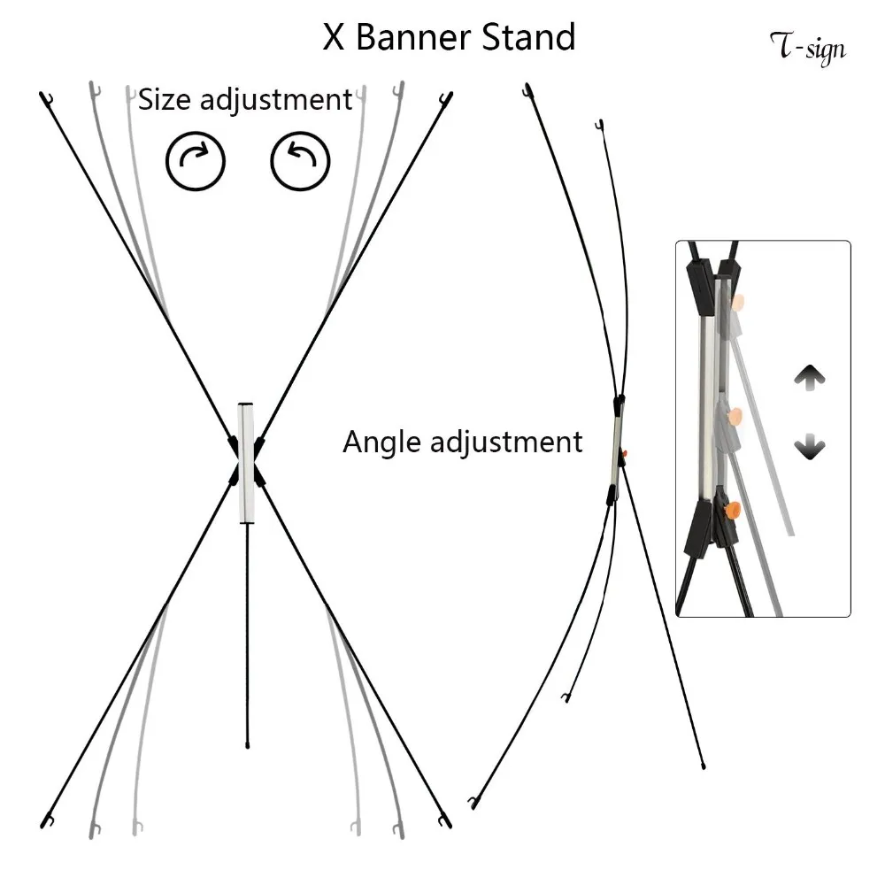 Custom 60*160/80*180cm X Type Banner Stand - Foldable & Durable