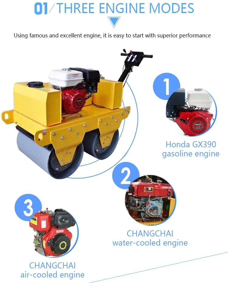 Mini New Road Roller Price Double Wheel Vibratory Road Roller For Sale ...