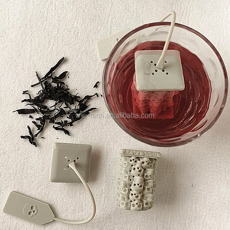 Tea Bones Skull Tower Shape Silicone Tea Infuser - Buy Tea Bones Skull ...